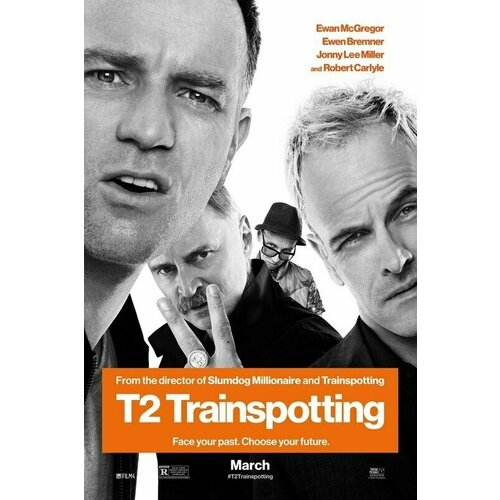 Плакат, постер на бумаге Т2: Трейнспоттинг (T2 Trainspotting), Дэнни Бойл. Размер 21 х 30 см