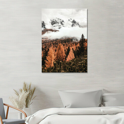 Картина интерьерная- Осенний лес в горах60х80