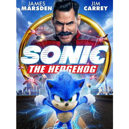 Плакат, постер на холсте Sonic the Hedgehog/Соник в кино/комиксы/мультфильмы. Размер 30 х 42 см