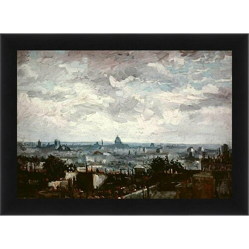 Плакат, постер на холсте View of the Roofs of Paris. Винсент Ван Гог. Размер 30 х 42 см