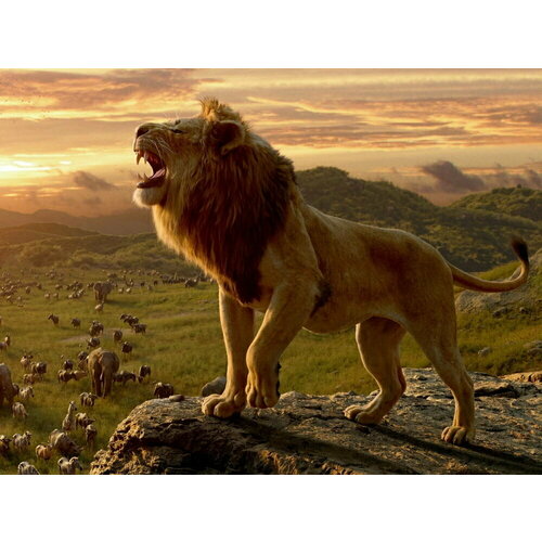 Плакат, постер на бумаге Lion King/Король Лев/комиксы/мультфильмы. Размер 21 х 30 см