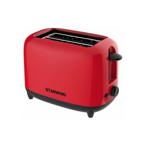 Тостер Starwind 750Вт красный/черный