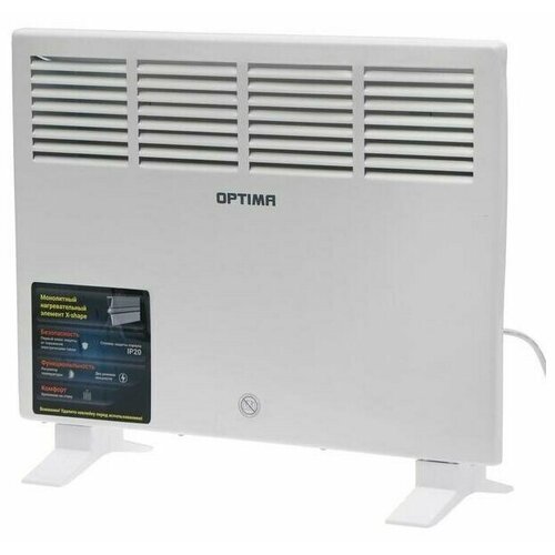 Конвектор OPTIMA CH-1574 (мощность 750-1500Вт, крепление на стену, контроль температуры) Белый
