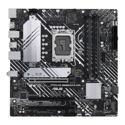 Материнская плата ASUS PRIME B660M-A D4-CSM, LGA1700, B660, 4*DDR4, DP+ 2* HDMI, SATA3 + RAID, Audio, Gb LAN, USB 3.2*6, USB 2.0*6, COM*1 header, LPT*1 header (w/o cable), mATX; 90MB19K0-M1EAYC (PRIME B660M-A D4-CSM)