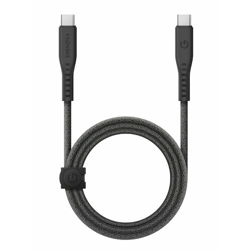 Кабель EnergEA FLOW USB-C to USB-C PD240W 5A Black 1.5 метра (CBL-FLCC-BLK150M)