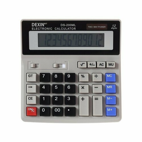Калькулятор настольный 12-разрядный DS-200ML, (комплект из 2 шт)