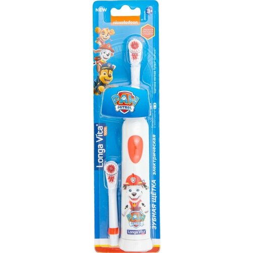 Longa Vita / Электрическая зубная щетка Paw Patrol ротационная и сменная насадка детская 3 шт