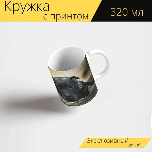 Кружка с рисунком, принтом "Стаффордширский бультерьер, собака, домашний питомец" 320 мл.