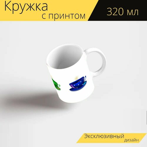 Кружка с рисунком, принтом "Чашка, чай, кофе" 320 мл.