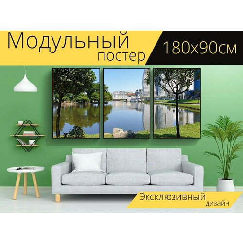 Модульный постер "Батуми, грузия, город" 180 x 90 см. для интерьера