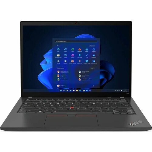 14" Ноутбук Lenovo Thinkpad T14 Gen 2, I5-1145G7, RAM 16 ГБ, SSD 256 ГБ, Windows Home, Английская клавиатура, Tach Screen