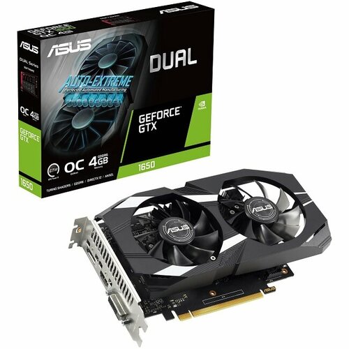 Видеокарта ASUS GeForce GTX 1650 DUAL OC 4GB (DUAL-GTX1650-O4GD6-P-V2), (90YV0GX8-M0NA00)