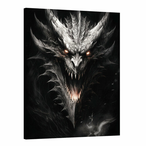 Интерьерная картина 50х70 "Пылающий дракон"