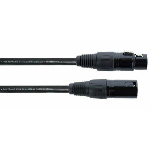 Cordial EM 3 FM микрофонный кабель XLR female — XLR male, 3,0м, черный