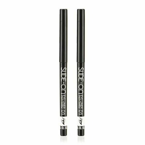 TF cosmetics Карандаш для глаз Slide-on Eye Liner, контурный, тон 01 чёрный, 2 шт