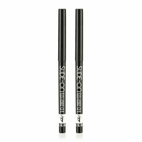 TF cosmetics Карандаш для глаз Slide-on Eye Liner, контурный, тон 01 чёрный, 2 шт