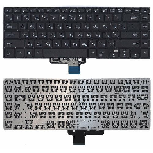 Клавиатура для ноутбука ASUS F510UF черная с подсветкой