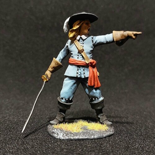 Оловянный солдатик "Гражданская война 1645 г. в Англии. Офицер драгун."