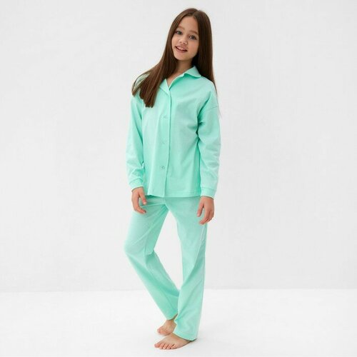 Пижама  Minaku, размер Пижама детская (рубашка и брюки) MINAKU, цвет мятный, рост 116 см, зеленый