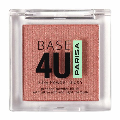 Румяна для лица / 1 Ягодный перламутр / Parisa Cosmetics Base 4U Silky Powder Blush