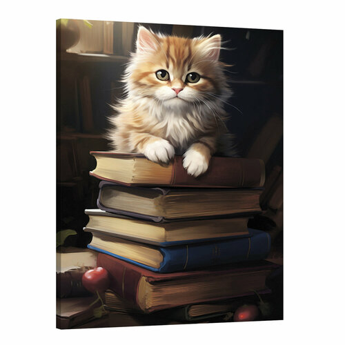 Интерьерная картина 50х70 "Кот и его мягкие лапки"