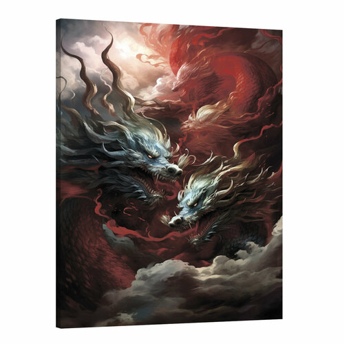 Интерьерная картина 50х70 "Драконья стража"