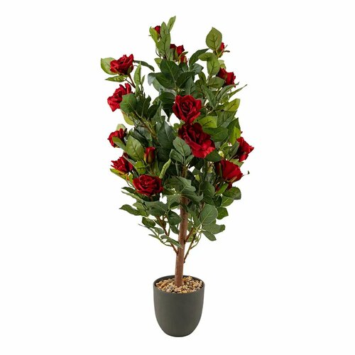Искусственное растение Роза красная 80 см