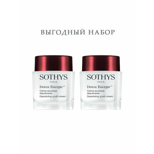 Sothys, Антивозрастной крем для лица детокс, 2х50 мл