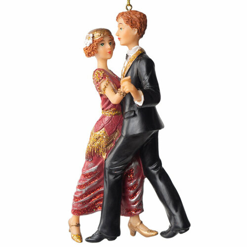 Kurts Adler Елочная игрушка Танцующая Пара - Бальное Танго 18 см, подвеска ZCI2241