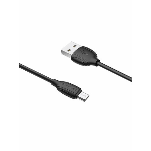 Дата-кабель BOROFONE BX1 USB-microUSB, 1м, 2A, черный