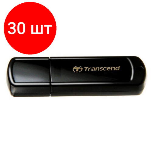Комплект 30 штук, Флеш-память Transcend JetFlash 350, 64Gb, USB 2.0, чер, TS64GJF350
