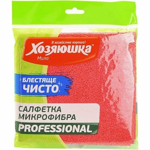 Салфетка хозяйственная Хозяюшка "Professional", микрофибра, 30х30 см, 1 шт (4042)