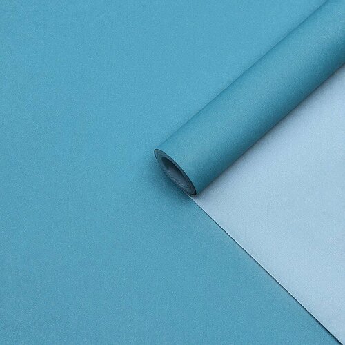 Бумага упаковочная крафт, светло-голубой, двусторонняя 0,68 х 10 м 10199354