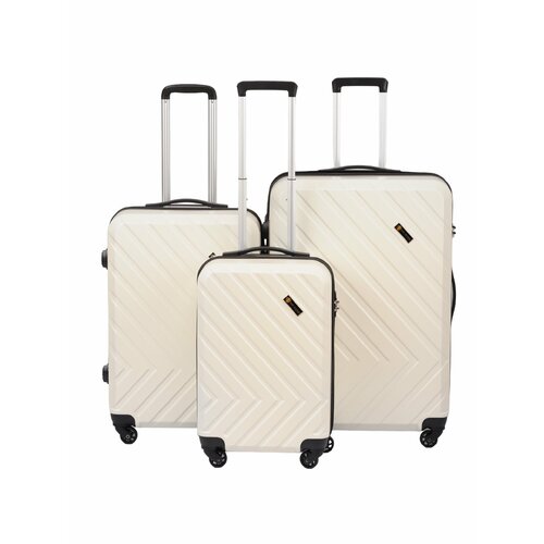 Комплект чемоданов Sun Voyage, 3 шт., размер S/M/L, белый