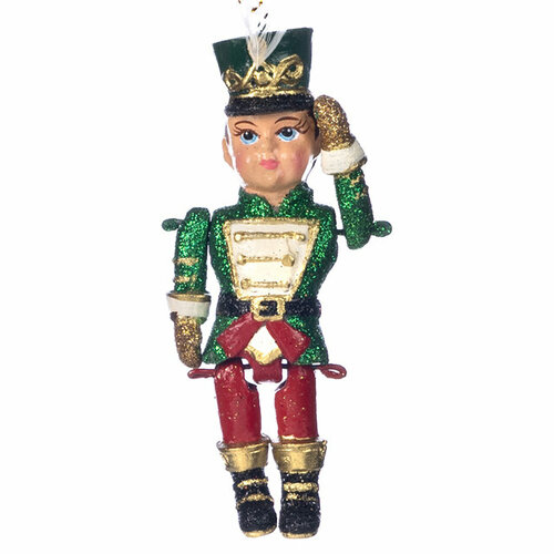 Goodwill Елочная игрушка Гусар в зеленом - Markus Puppet 13 см, подвеска B 89008