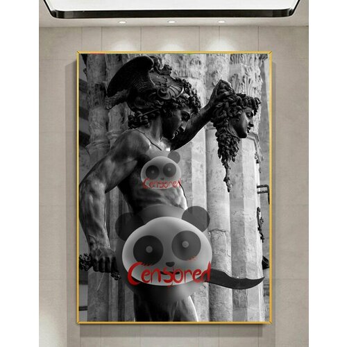 Картина на холсте Античная скульптура Давид граффити арт Боги_57_40х50