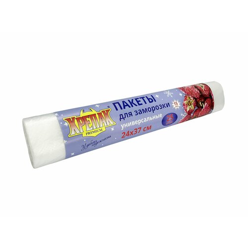 Фасовочные пакеты для замораживания продуктов Крепак 24х37 см, 25 шт