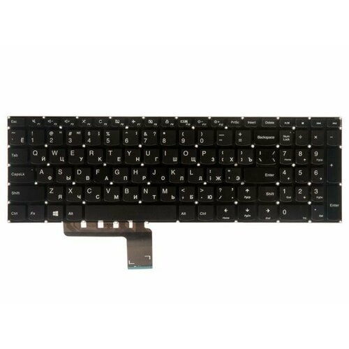 310-15ISK Клавиатура для ноутбука Lenovo IdeaPad 310-15ISK (черная без рамки) Гор. Enter