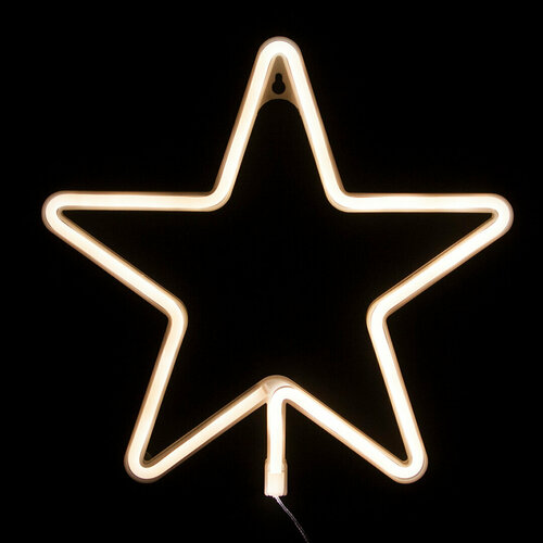 Световая фигура Звезда, 28*28 см. Теплый белый, 1 шт.