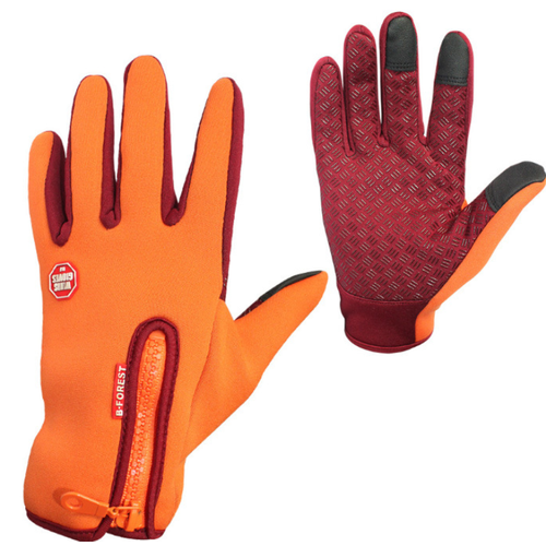 Перчатки , размер M, оранжевый, красный
