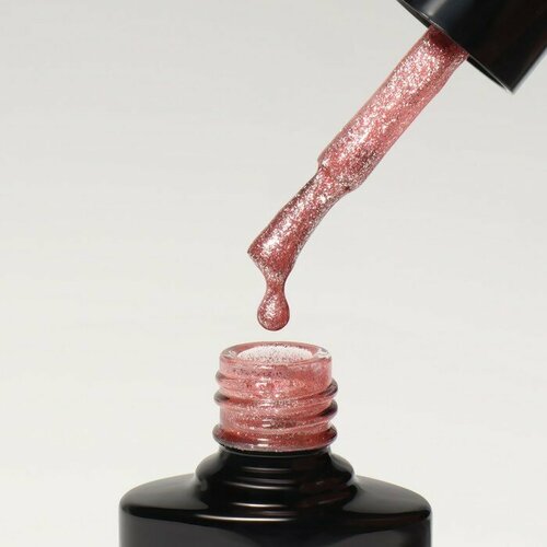 Гель лак для ногтей, «CHROME», шиммерный, 3-х фазный, 8мл, LED/UV, цвет нежно-розовый (015) (комплект из 7 шт)