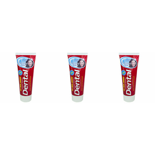 Rubella Зубная паста Dental Hot Red Jumbo Extra Whitening, 250 мл, 3 шт