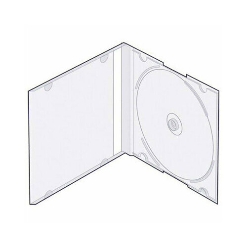 Бокс для CD/DVD дисков Slim Box, 5 шт, VS, прозрачный, CDB-sl-T5, 250717