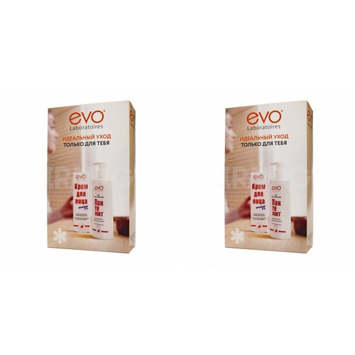 Набор подарочный Evo, крем для лица + гель для умывания, 2 уп