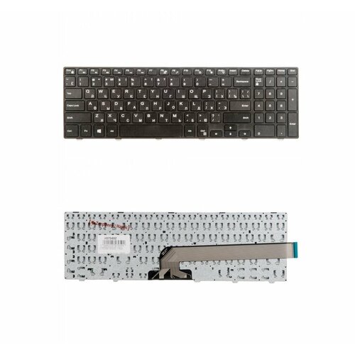 Keyboard / Клавиатура для Dell Inspiron 15-3000, 15-5000, 17-5000, Inspiron 3541, 3542, 3543, 3551, 3558, 5542, 5545, 5547, 5758, 5748, 3567, 3878, 17-5755 , Vostro 3546 (ZeepDeep Haptic) [MP-13N73SU-442] Black, Black frame, гор. Enter