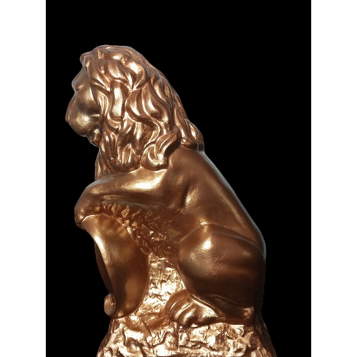 Статуя Лев Бронзовая скульптура льва из гипса