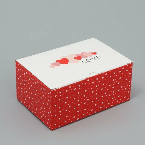 Дарите Счастье Коробка подарочная складная, упаковка, «Love», 22 х 15 х 10 см
