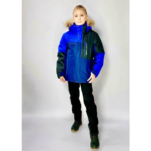 Парка LCAYHD FASHION Зимняя куртка для мальчика 23-21(1/25), размер 146, синий