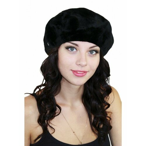 Шляпа Lemmex Берет "Тёмная ночь", размер 59-60, черный