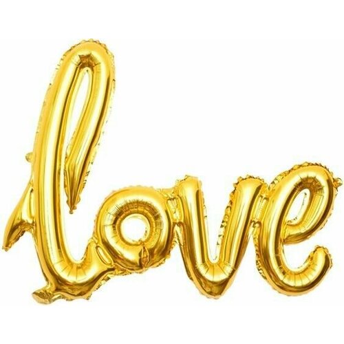 Фольгированный шар Фигура-буквы LOVE Золотой, 51см Х 105см